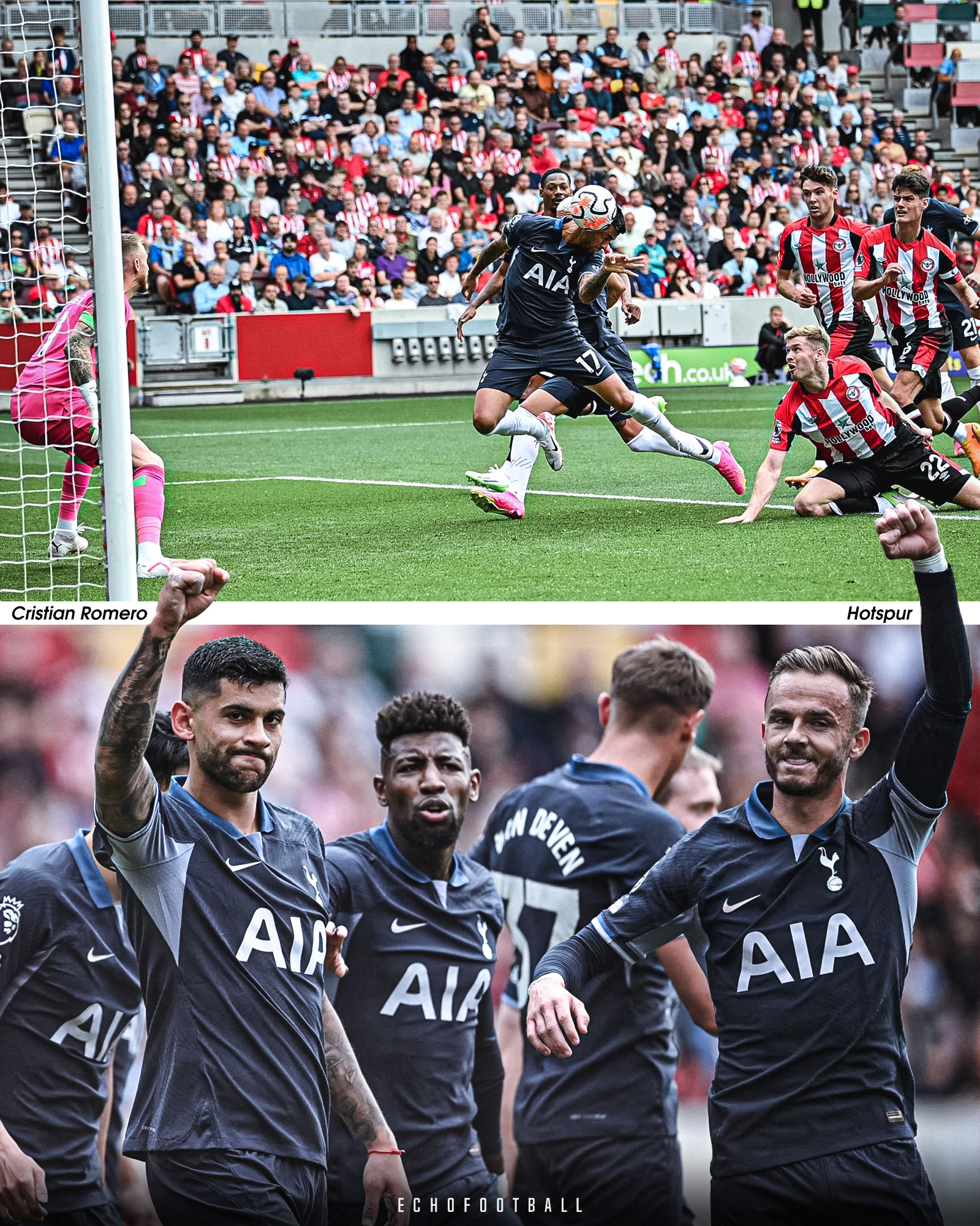 麦迪逊助攻罗梅罗高难度头球破门，收获热刺新赛季英...