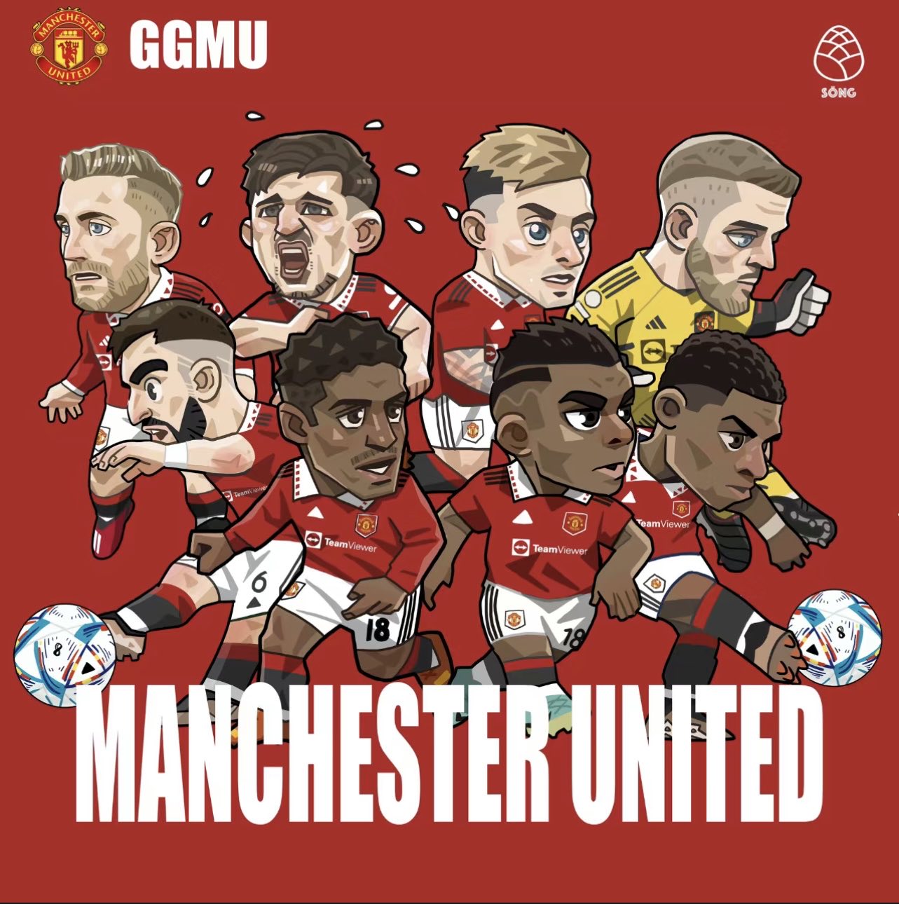 之前粉丝定制的曼联漫画立牌，买家秀看起来不错啊。