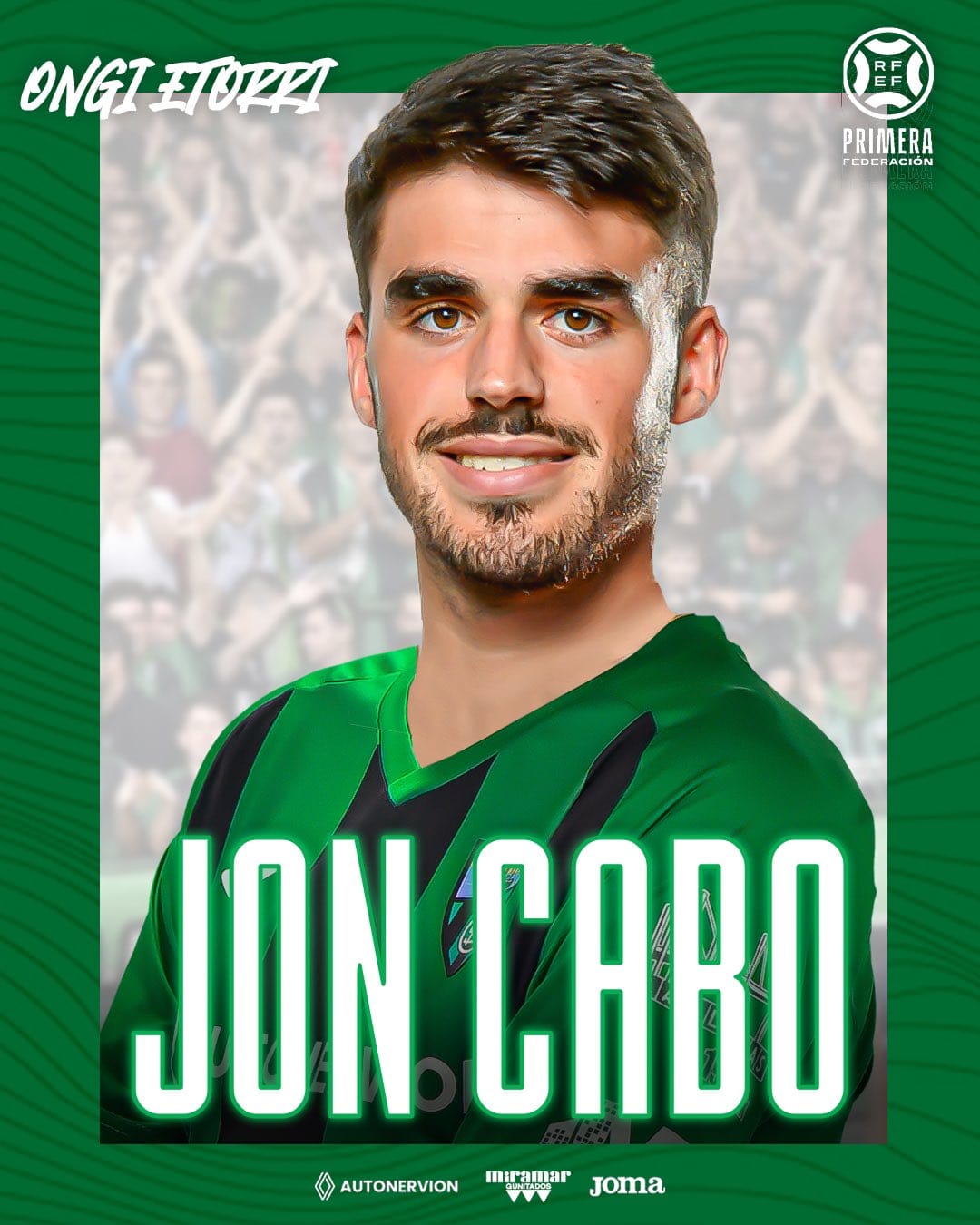 官方:前毕尔巴鄂竞技B队球员Jon Cabo自由...