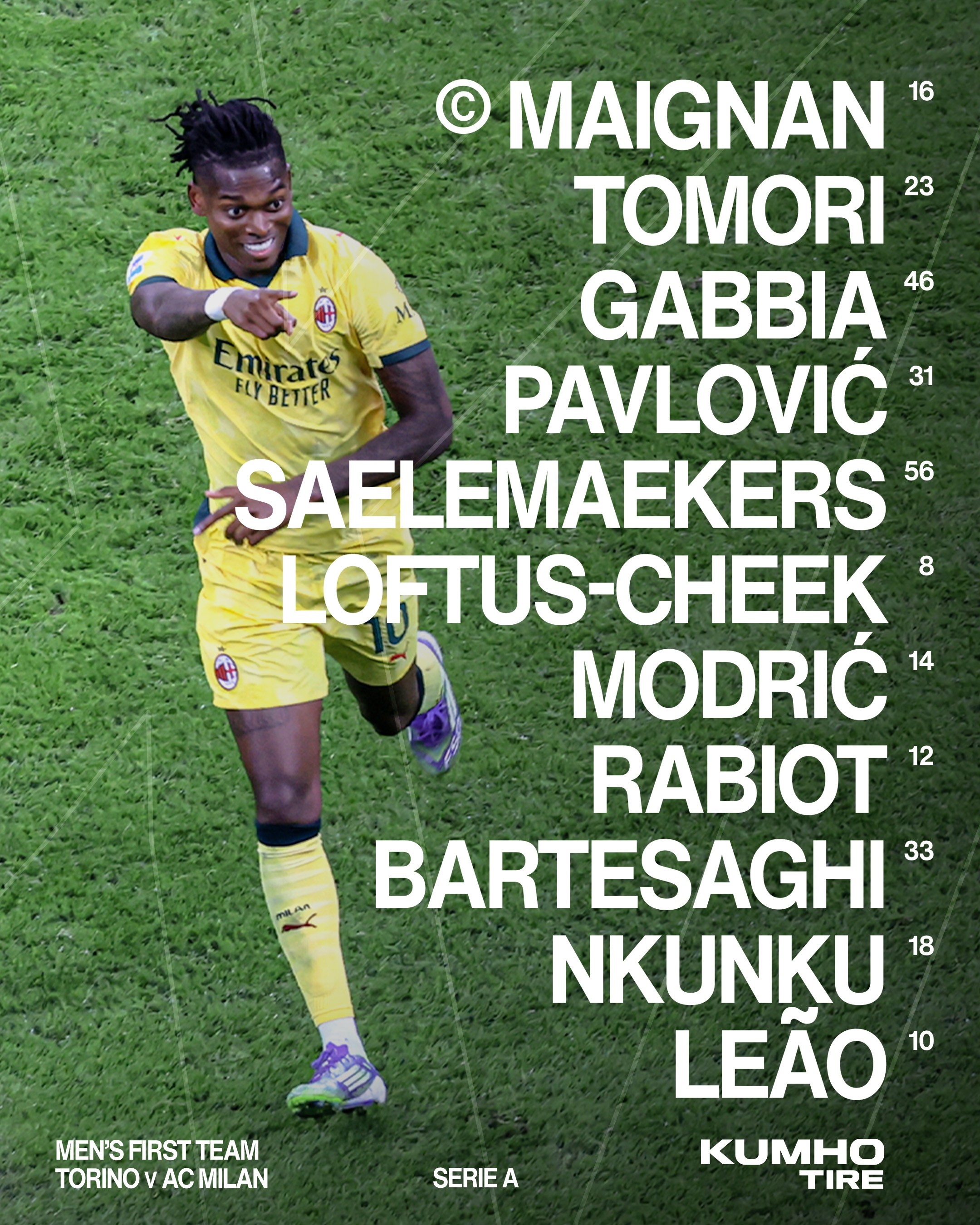 米兰客战都灵：莱奥、恩昆库、莫德里奇首发，巴尔泰萨吉出战